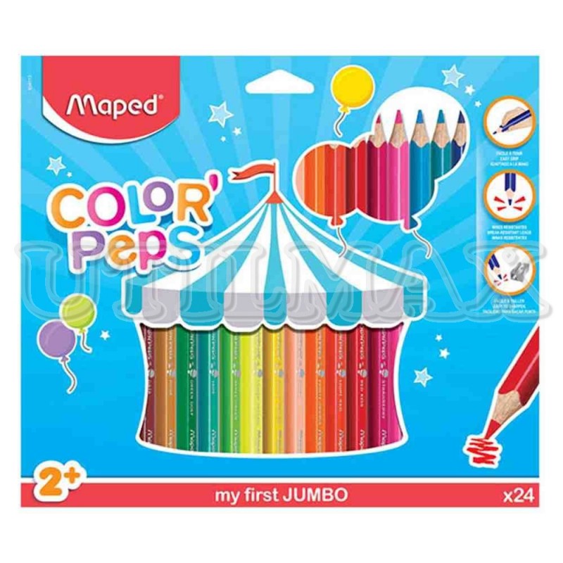 Colores Maped Jumbo Maxi X24 UND